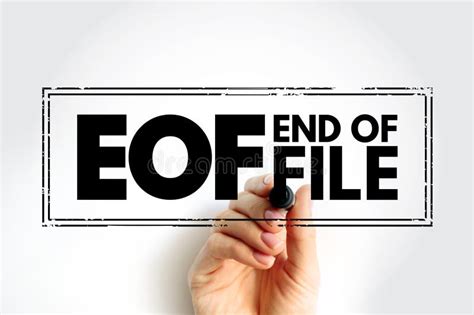 Eof End Of File Is A Condition In A Computer Operating System Where