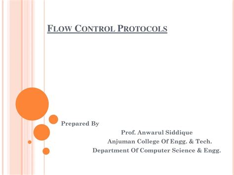 Ppt Flow Control Protocols Powerpoint Presentation Free Download