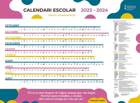 Calendario Escolar Curso 2023 2024 Escola De Capatassos Agr Coles De
