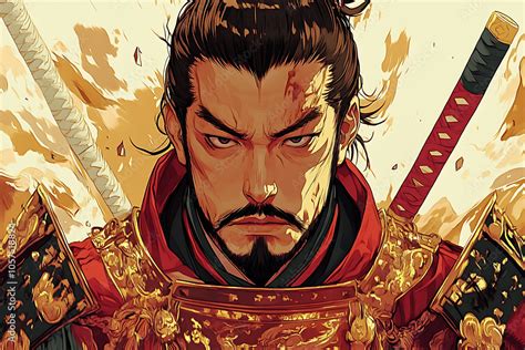 The Illustration Depicts Oda Nobunaga The Legendary 16th Century