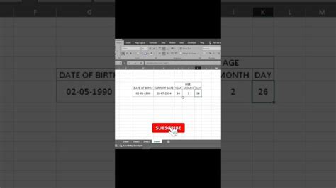 Bishnu Kumar Sahoo On Linkedin How To Calculate Age In Excel Using
