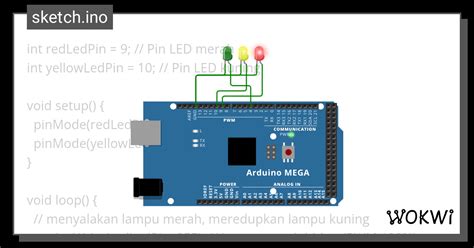 Lampu Redup Wokwi ESP32 STM32 Arduino Simulator