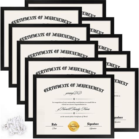 10 Pcs 85 X 11 Diploma Frames Black Document Certificate Frame With