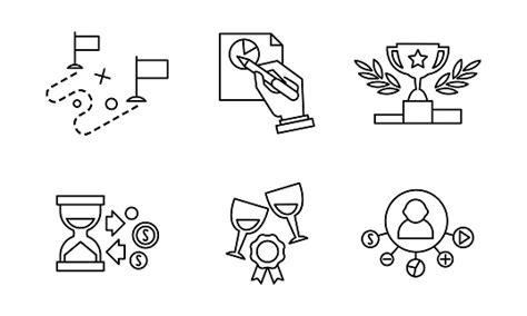 서구 선 아이콘 설정 검색 엔진 최적화 비즈니스 프로세스 마케팅 웹사이트 개발 요소는 흰색 바탕에 그림을 벡터 개발에 대한 스톡 벡터 아트 및 기타 이미지 Istock