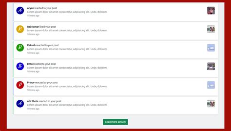 Notification Page Design Html Html Css Tutorials