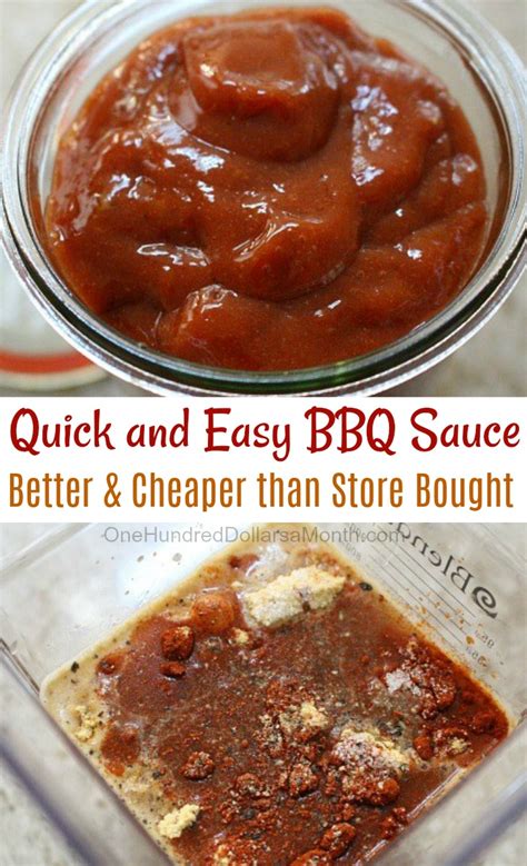 Quick And Easy Bbq Sauce One Hundred Dollars A Month