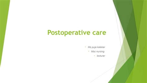 Postoperative Carepptx In Surgical Management Pptx