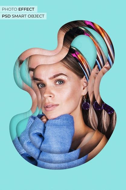 Free Psd Model Posing Paper Cutting Effect