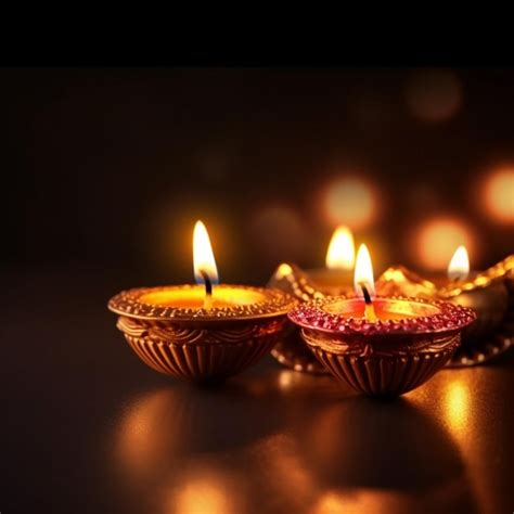 Premium AI Image Candles Are Lit In A Row On A Shiny Surface Generative Ai