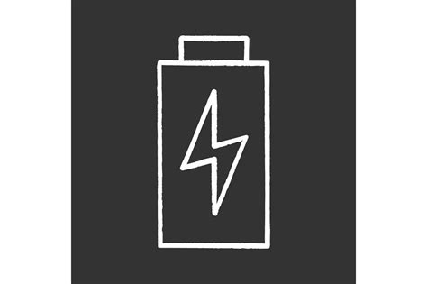 Battery Charging Chalk Icon Battery Level Indicator Isolated Vector