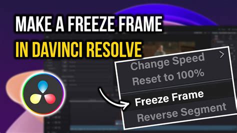 How To Freeze Frame In Davinci Resolve Youtube