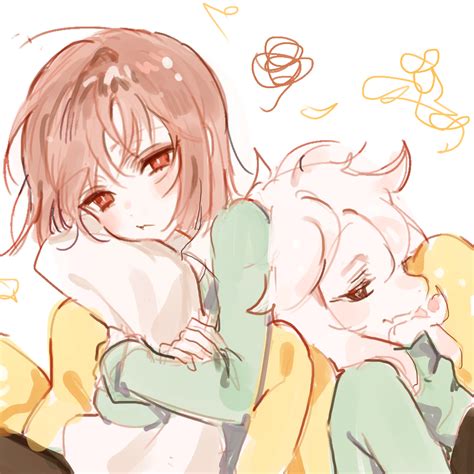 Chara And Asriel Dreemurr Undertale Drawn By M0 0 V Danbooru