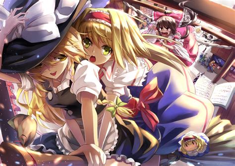 東方【アリス・マーガトロイド博麗霊夢紅美鈴星熊勇儀十六夜咲夜霧雨魔理沙魂魄妖夢西行寺幽々子射命丸文八雲紫】 壁紙
