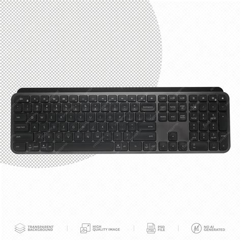 투명한 배경에 고립된 무선 키보드 프리미엄 Psd 파일
