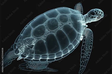 Turtles X Ray Style X Ray Of Raw Whole Chicken Creative Art Abstract Created With Generative