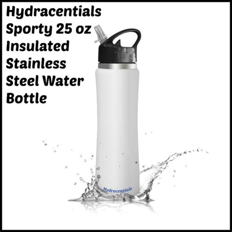 Hydracentials Sporty 25 Oz Insulated Stainless Steel Water Bottle ⋆ The