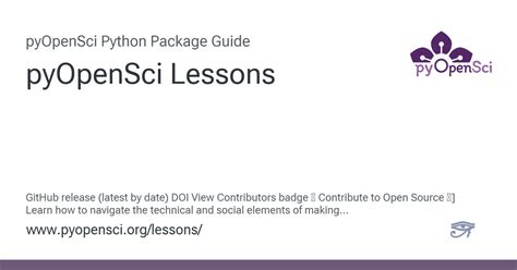 Pyopensci Lessons — Pyopensci Lessons