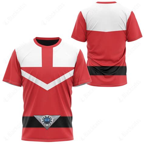 Red Power Rangers Time Force T Shirt Power Rangers T Shirt