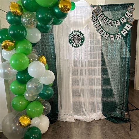 Starbucks Birthday Banner Starbucks Birthday Party Starbucks Store