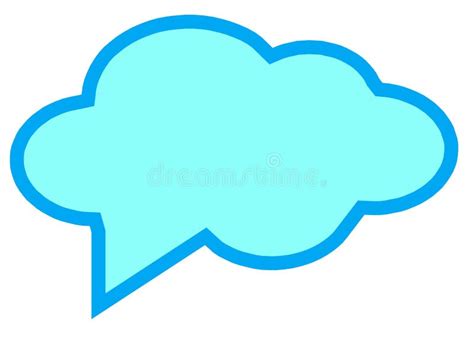 Un Cuadro De Di Logo En Forma De Nube Azul Claro Con Un Fondo Blanco De Fondo Azul Turquesa