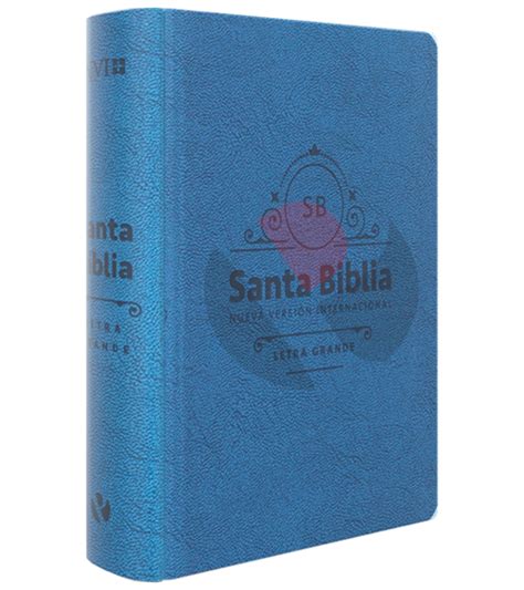 Santa Biblia NVI Letra Grande Tamaño Bolsillo Azul Libreria Peniel