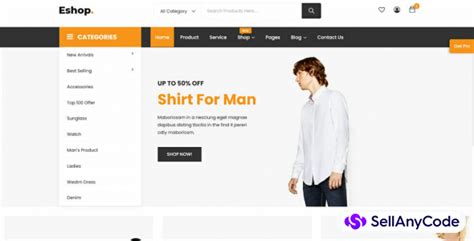 e commerce web application source code sellanycode