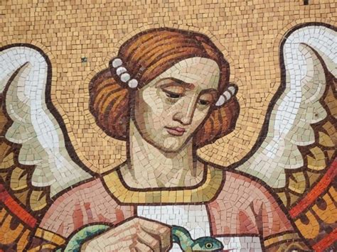 Free Picture Angel Portrait Young Woman Decoration Art Mosaic