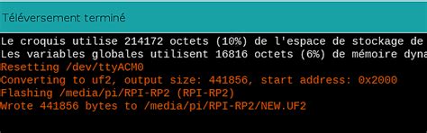 Utiliser Raspberry Pi Pico Avec Lide Arduino Sur Pi400 Framboise 314