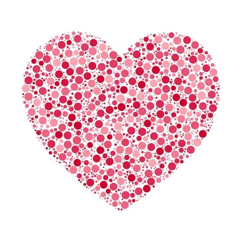 Premium Vector Pink Dot Circles Forming Heart Shape For Love