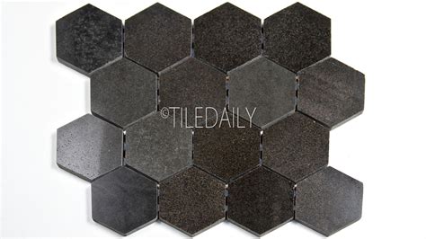 Basalt Hexagon Mosaics Tiledaily
