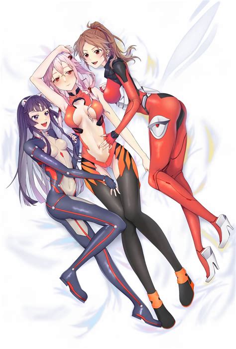 Yuzuriha Inori Tsugumi And Shinomiya Ayase Guilty Crown Drawn By