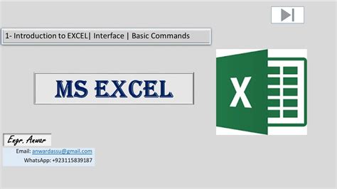 1 Introduction To Excel Interface Basic Commands Youtube