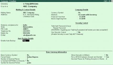 Automated Backup In Tally ERP 9 Tally FAQ News Announcements Blog