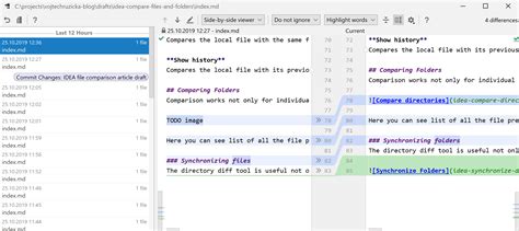 Comparing Files And Folders In Intellij Idea Vojtech Ruzickas