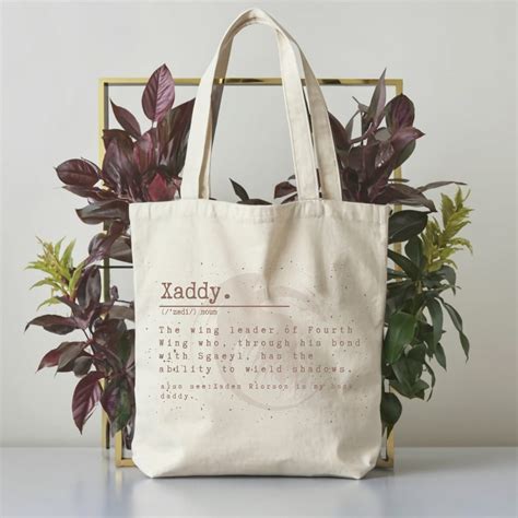 Xaddy Tote Fourth Wing Bag Iron Flame Tote Fourth Wing Merch Xaden