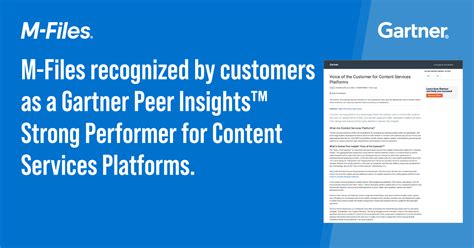 M Files Recognized As A 2023 Gartner Peer Insights Strong Performer For