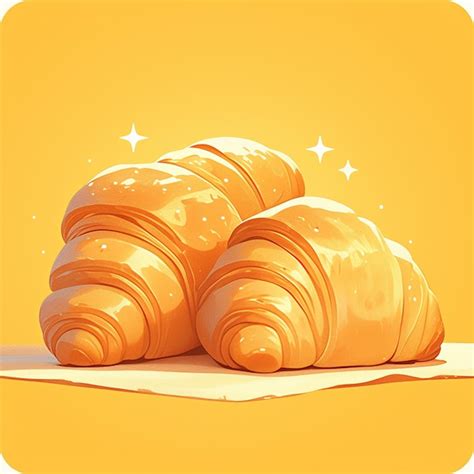 Premium Vector French Croissant And Flaky Pastry