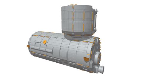 3d Japanese Experiment Module Jem Kibo Buy Royalty Free 3d Model By
