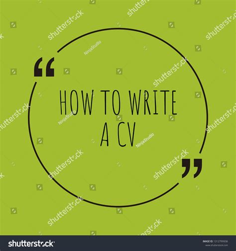 How Write Cv Word Concept How Stock Vector Royalty Free Shutterstock
