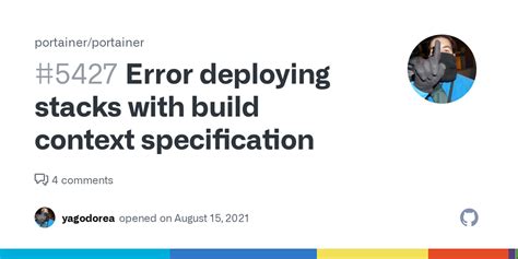 Error Deploying Stacks With Build Context Specification Issue