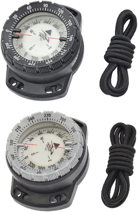 Dive Compass Scuba Luminous Wrist Compass Waterproof Underwater Navigation Compass With Bungee