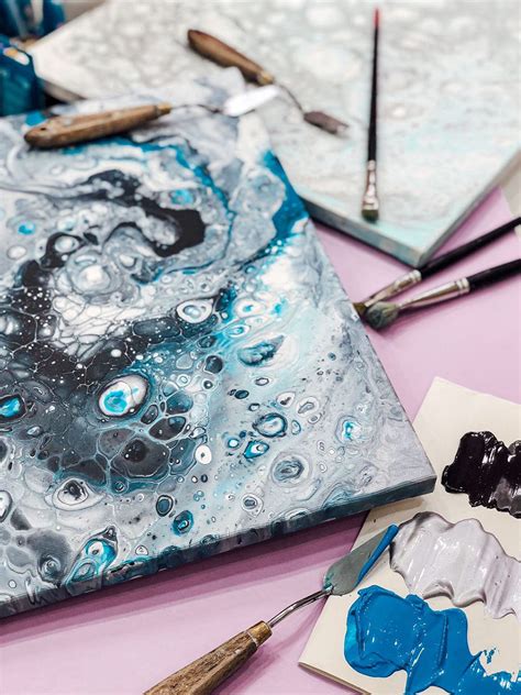 Майстер клас рідким акрилом Fluid Art ⋆ Художня студія Art Faces