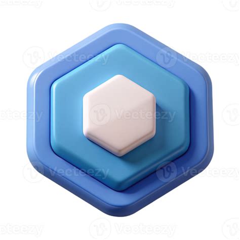 Glorious Distinguished Hexagonal Badge With A Small Square Clean Lines Scalable Single Weight