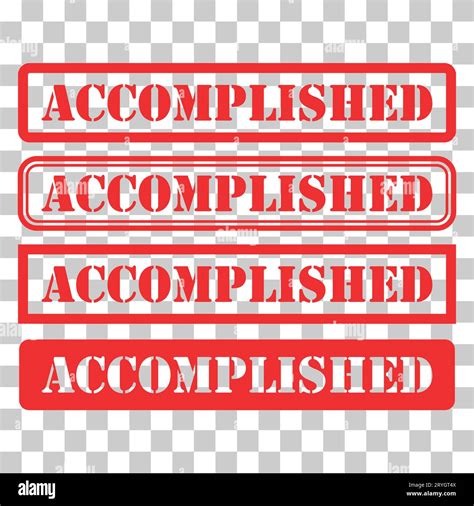 Set Of Accomplished Stamp Symbol Label Sticker Sign Button Text