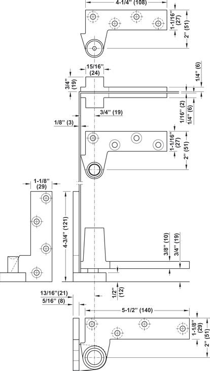Door Hinge 19 Mm 34 Offset Hung Pivot Top And Bottom Set Häfele