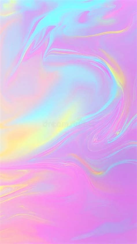 Holographic Acid Gradient Background Creating Swirling Pastel Colors