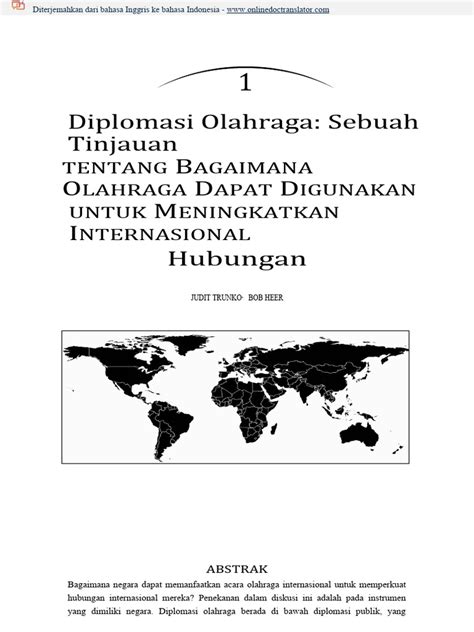Sport Diplomacy A Review Of How Sports Can Be Used To Improve