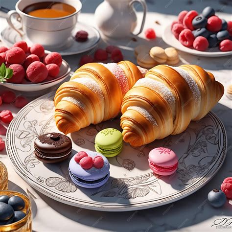 Premium Ai Image A Delightful French Pastry Assortment Including