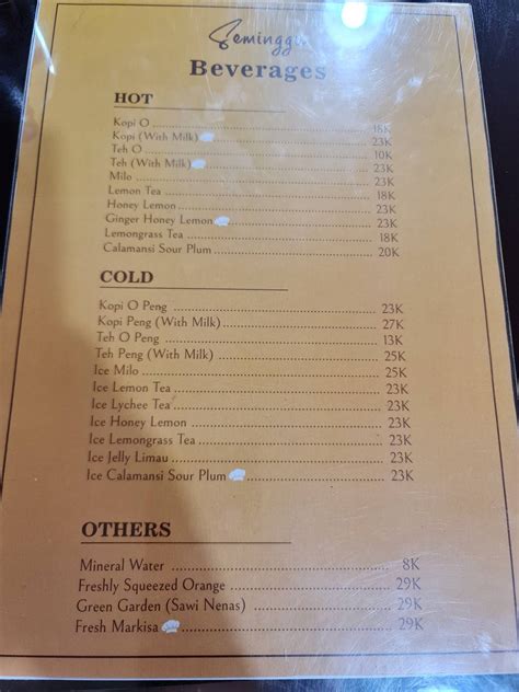 Menu At Seminggu Kopitiam Medan