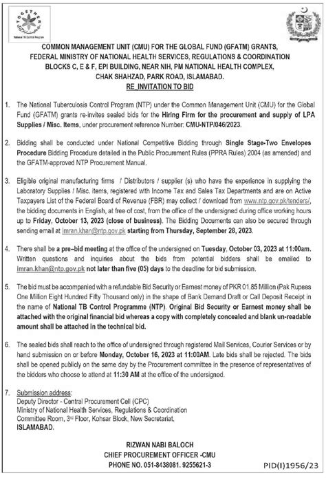 National TB Control Program NTP 2025